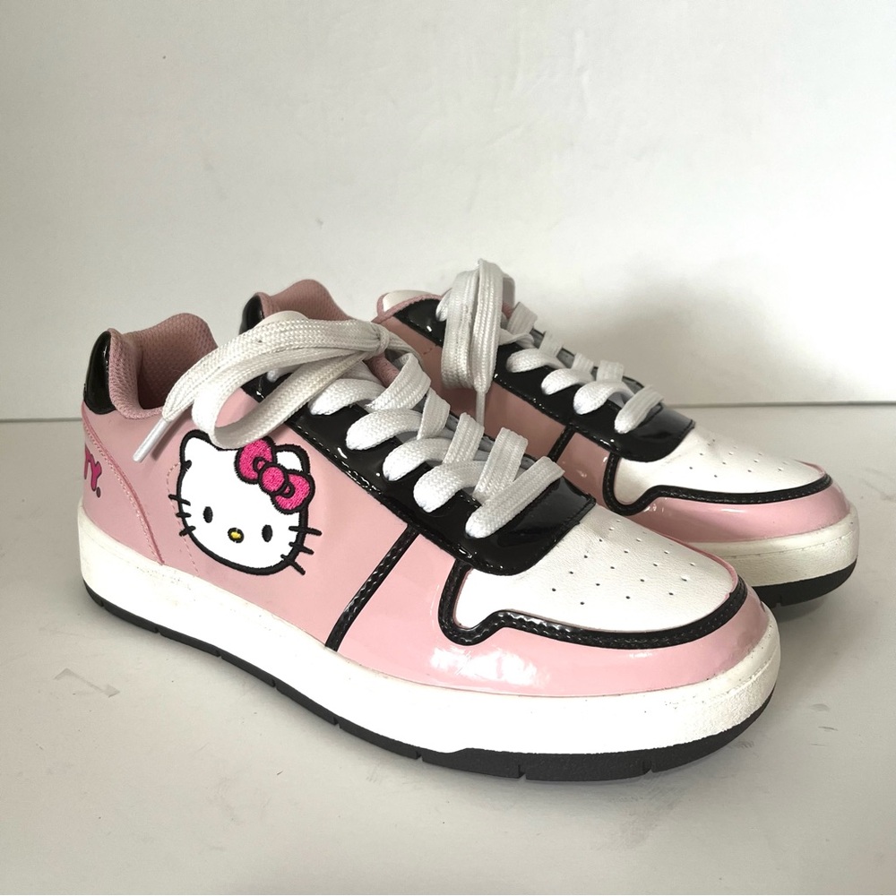 Hello Kitty Sanrio Pink White Court Sneakers Shoes La… - Gem